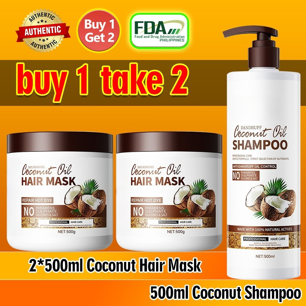 Coconut oil Hair Mask and Shampoo Treatment for Rebonded Hair and ...