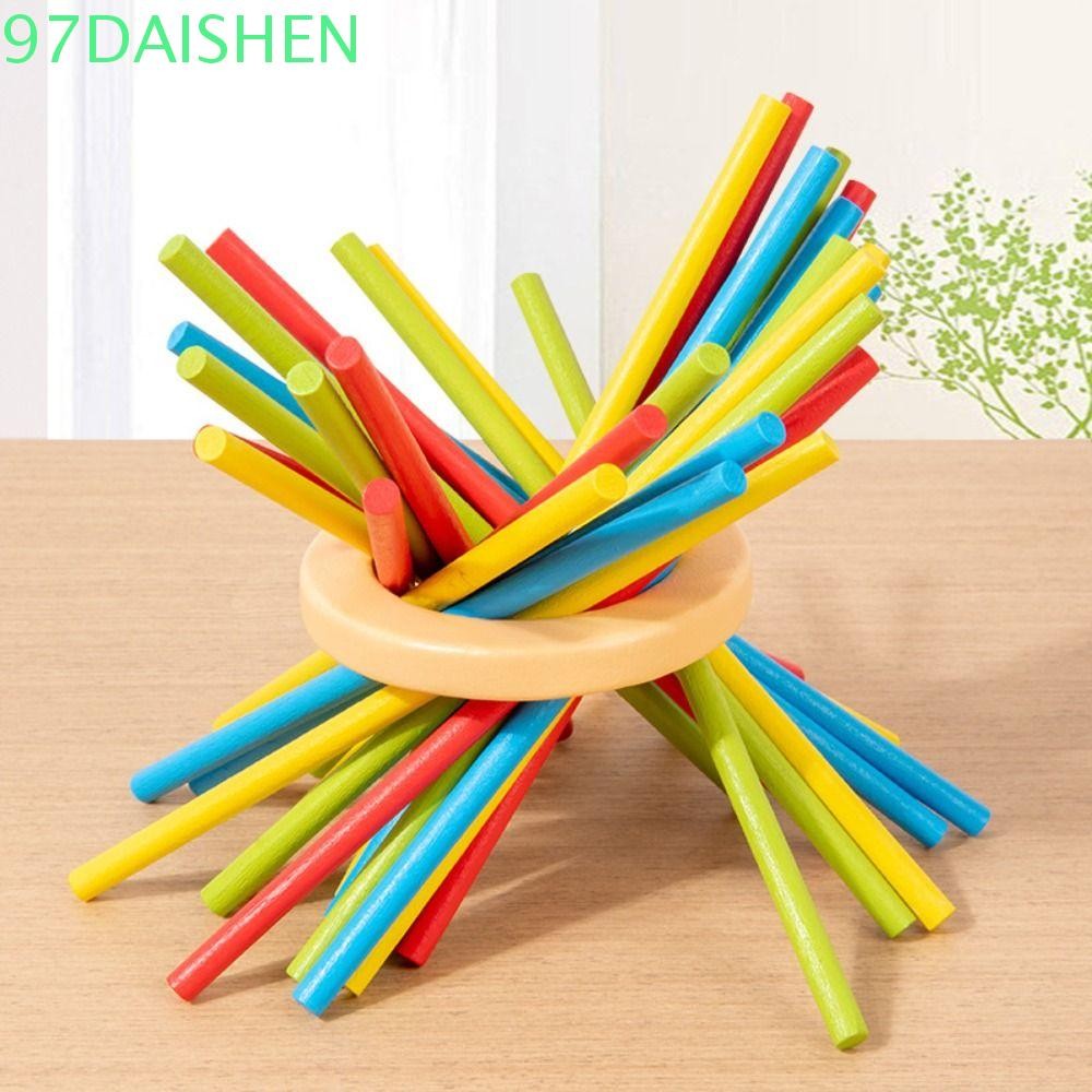 DAISHEN Wooden Stick Board Game, Fun Colorful Sticks Montessori Ball ...