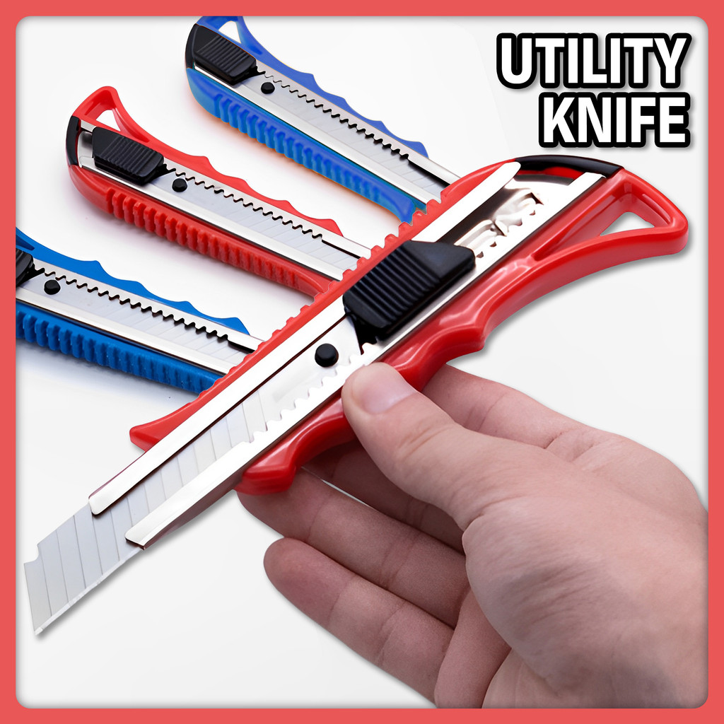 Retractable Safety Utility Cutter Knife Heavy Duty For Cutting Box ...