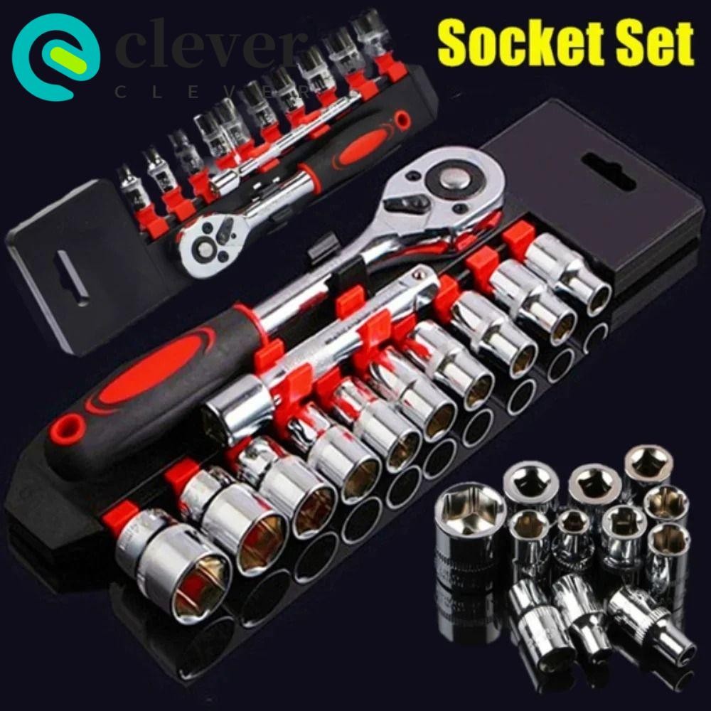 CLEVER 12Pcs/Set Torque Ratchet Wrench, Steel Sleeve Socket Wrench Set ...
