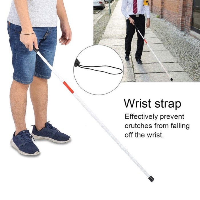 Aluminum Folding Cane For Blind Reflective Blind Walking Stick Crutch ...