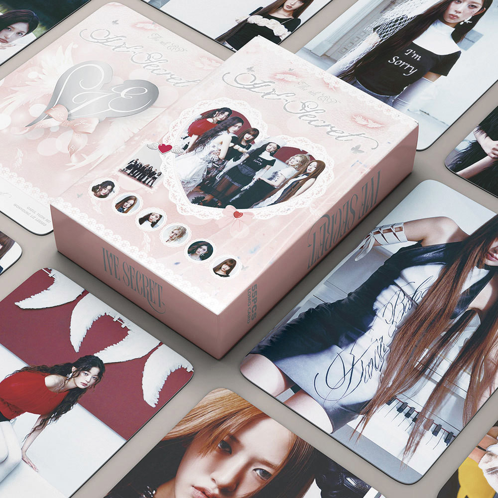 55pcs IVE SECRET BE ALRIGHT Photocards 4th Mini WONYOUNG SCOUT EMPATHY ...