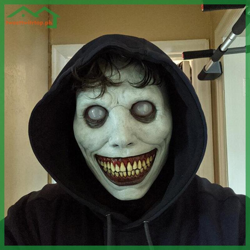 TRTOP Creepy Halloween Mask Smiling Demons Horror Face Masks The Evil ...