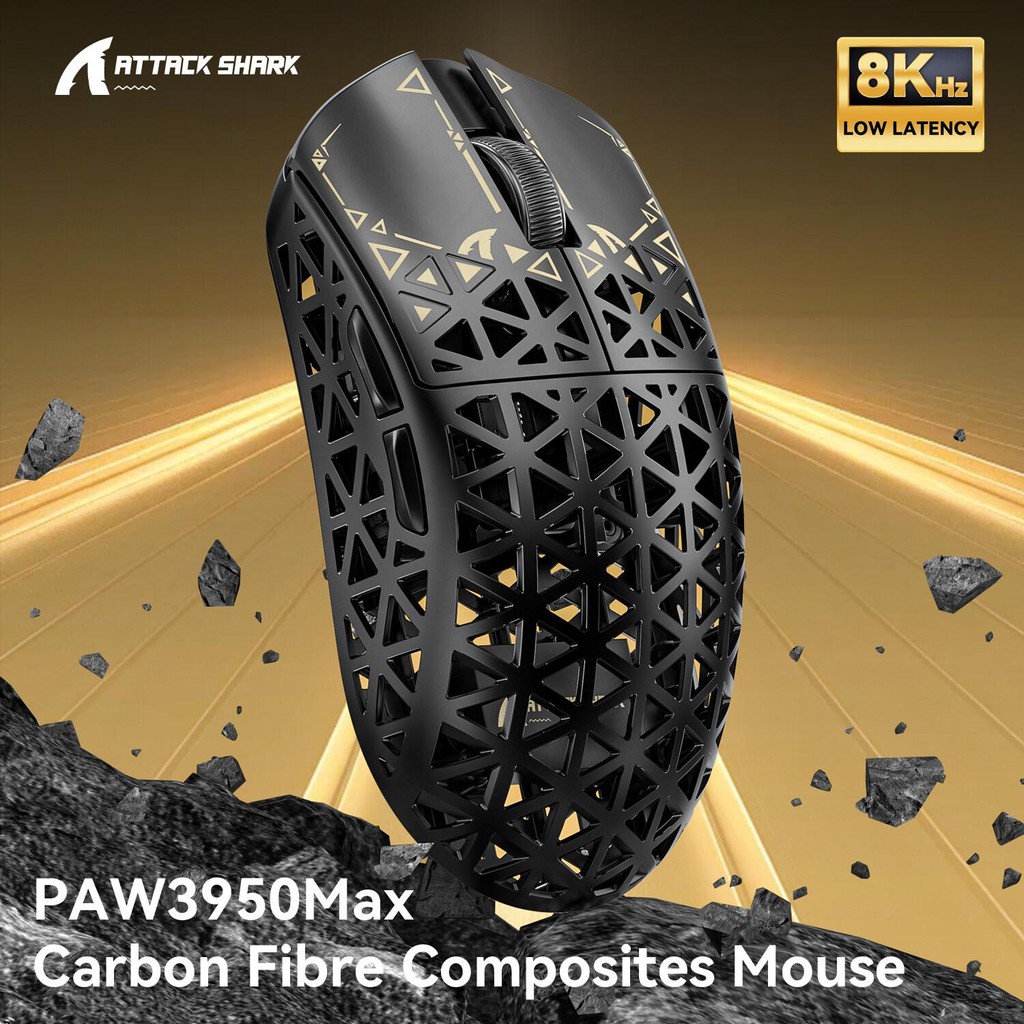 Attack Shark R5 Ultra Carbon Fiber Gaming Mouse 39g Superlight 42000DPI ...