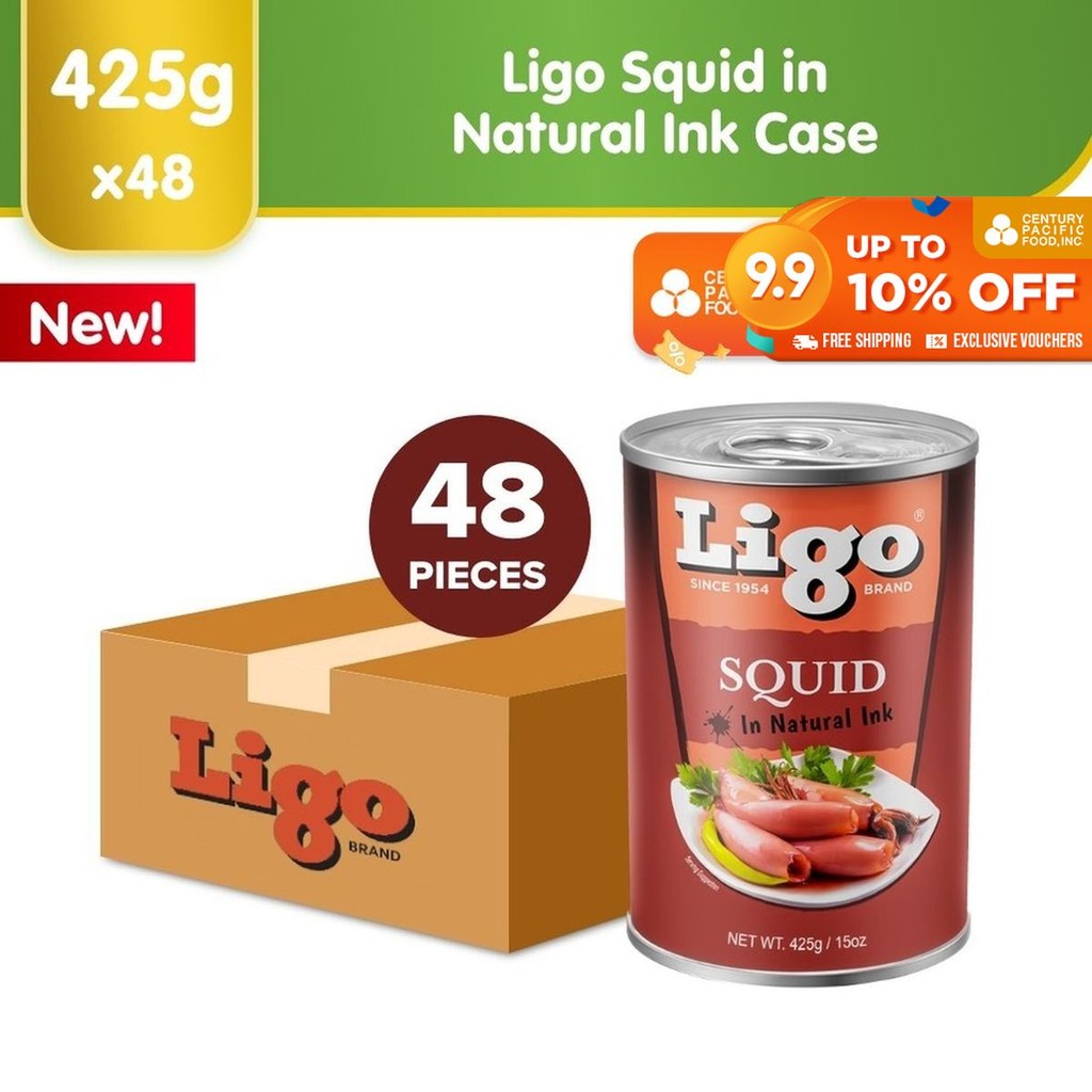 Ligo Squid in Natural Ink 425g (Case of 48pcs) | Shopee Philippines