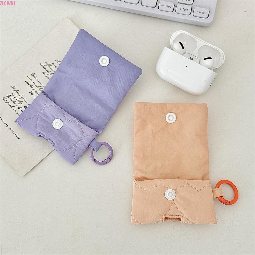 ZLOWNE Headphone Storage Bag, Soft Korean Style Heart Earphone Bag ...