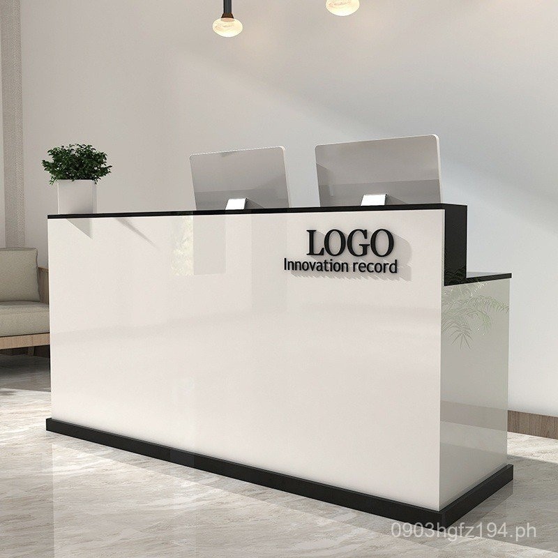 Small Simple Counter Painted Front Desk Supermarket Reception Desk ...