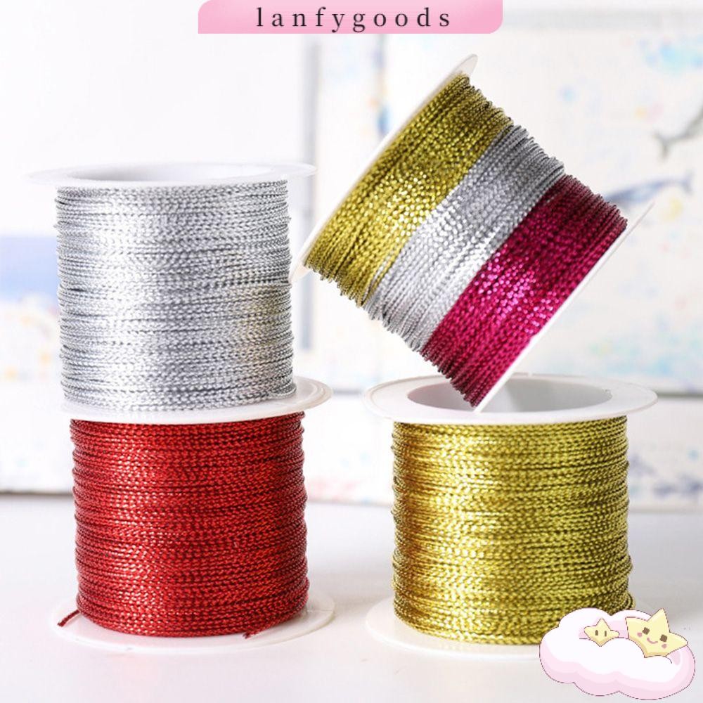 LANFYGOODS 20/100 Meters Christmas Strap Ribbon Hollow Tying Rope Tag ...