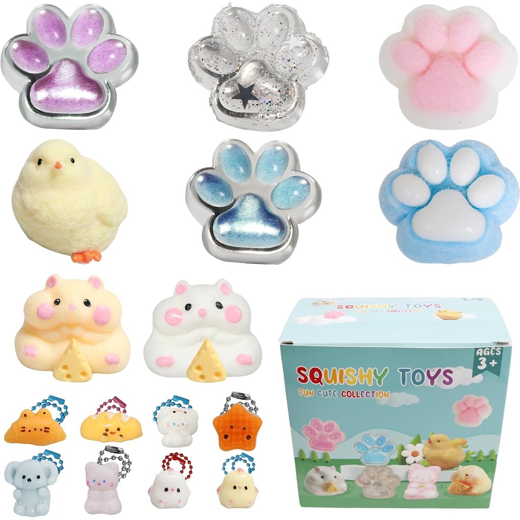 16pcs Squishy Pack,Fidget Toys Kit,Include taba Squishies Party Favors ...