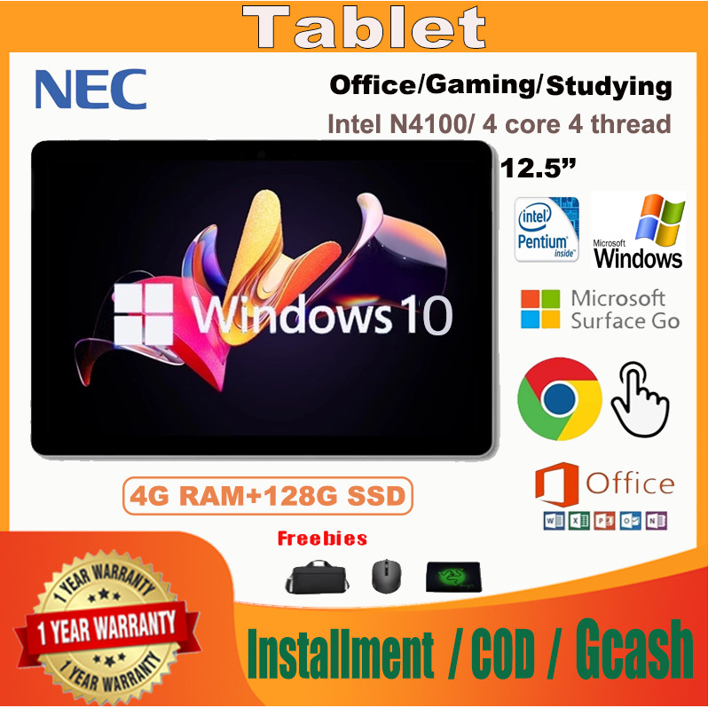 NEC 2 in 1 laptop touch screen 12.5inch tablet Intel N4100 with 4GB RAM ...