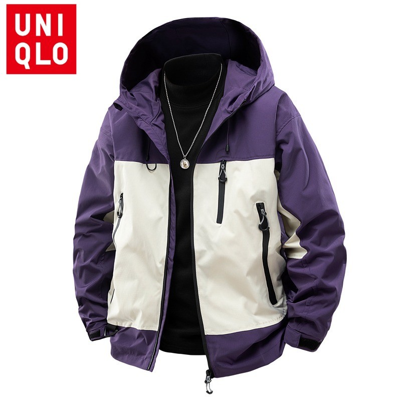 Uniqlo Men's waterproof jackets, outdoor raincoat jackets, windproof ...