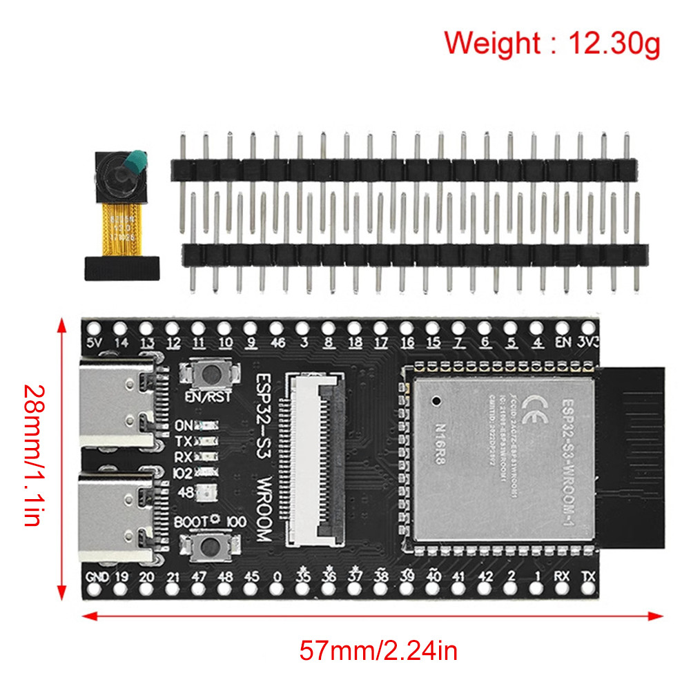 ESP32-S3- CAM Development Board Onboard Camera Wireless WiFi BT Module Python C Code Detailed ...