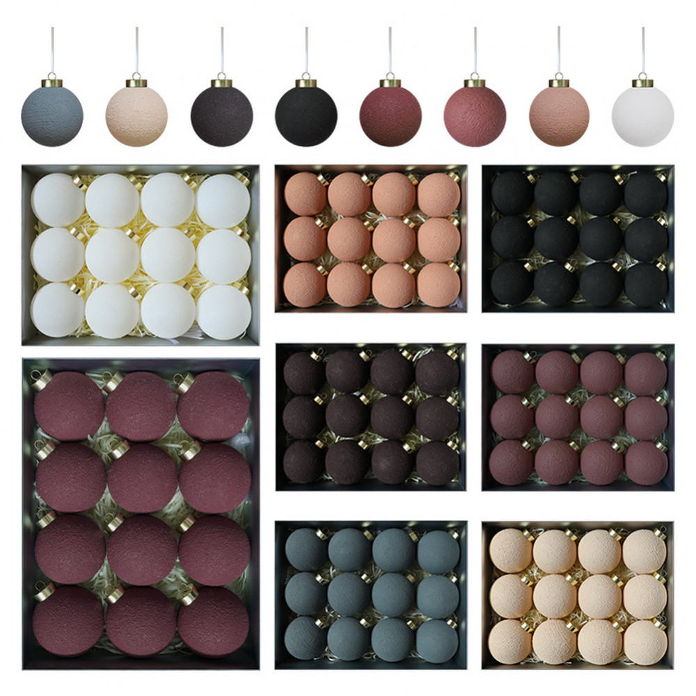 8cm Textured Cement Christmas Ball Ornaments Frosted Rust Red Light ...