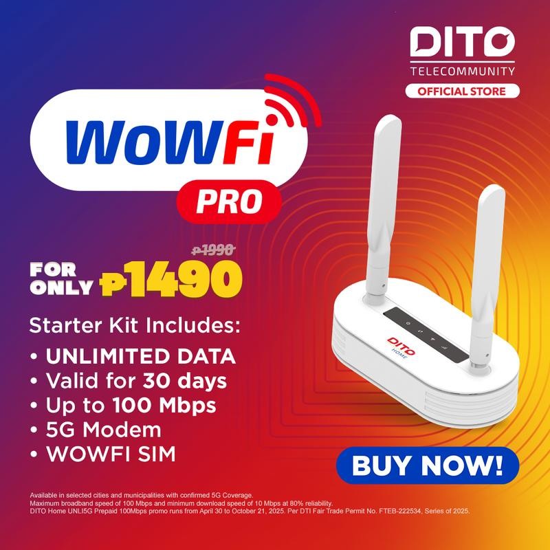 DITO Home WiFi Pro w/ 30 Days UNLI 5G Data | Shopee Philippines