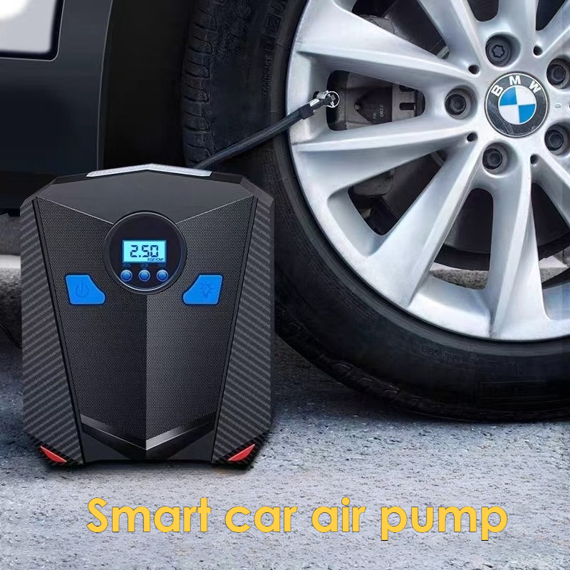 Portable Car Electric Pump 12V Car Tire Inflator Pump With LED Light ...