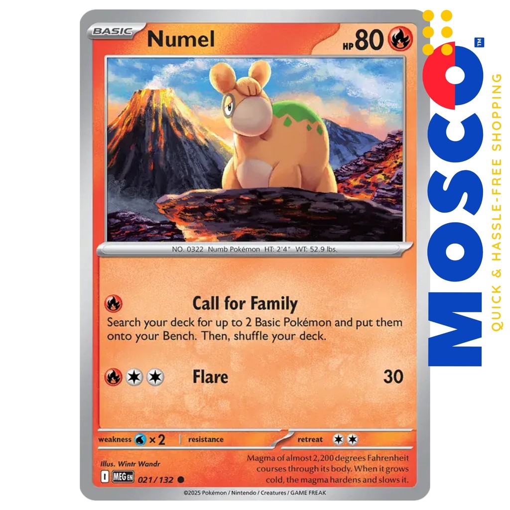 Numel - 021/132 ME01 Mega Evolution Base | Pokemon TCG | Shopee Philippines