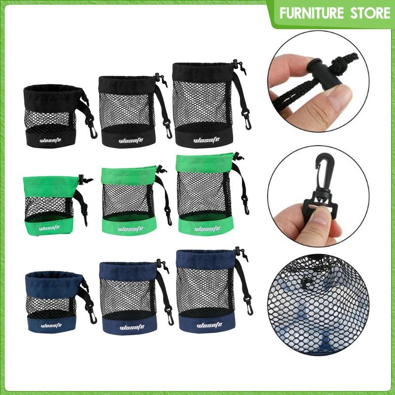 [Wishshopeelxj] Golf Ball Bag Mesh Drawstring Small Golf Ball Storage ...