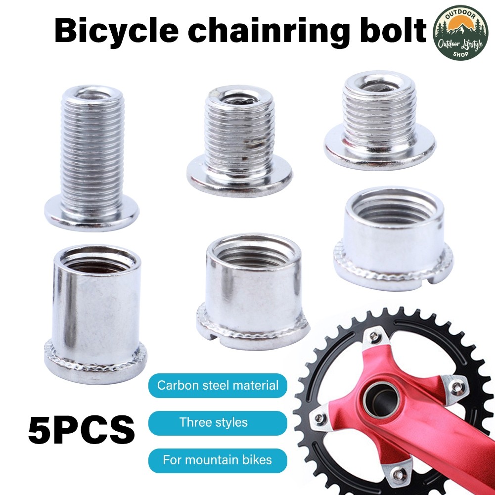 5PCS Crankset Bolts Dental Disc Nail Chainring Bolts Nuts for Mountain ...
