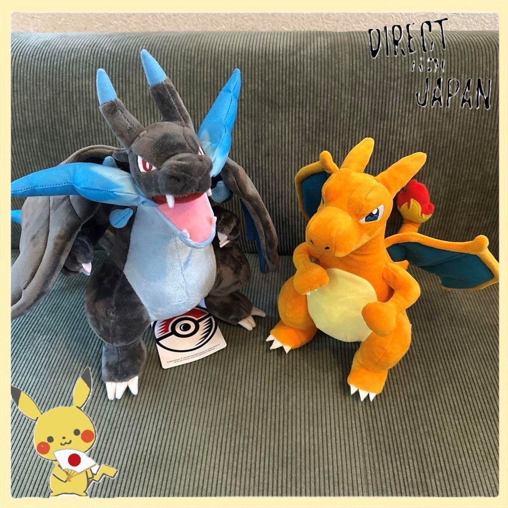 Pokémon Center Exclusive Mega Charizard X Plush Toy, Charizard Prize ...