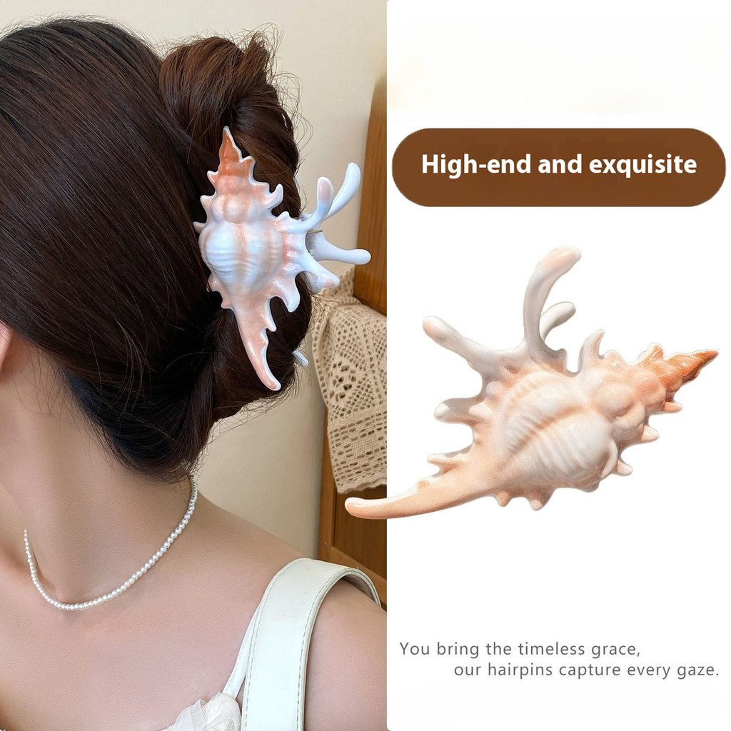 2025 New Style Conch Hair Clip for Women, Vacation Style Shark Clip ...