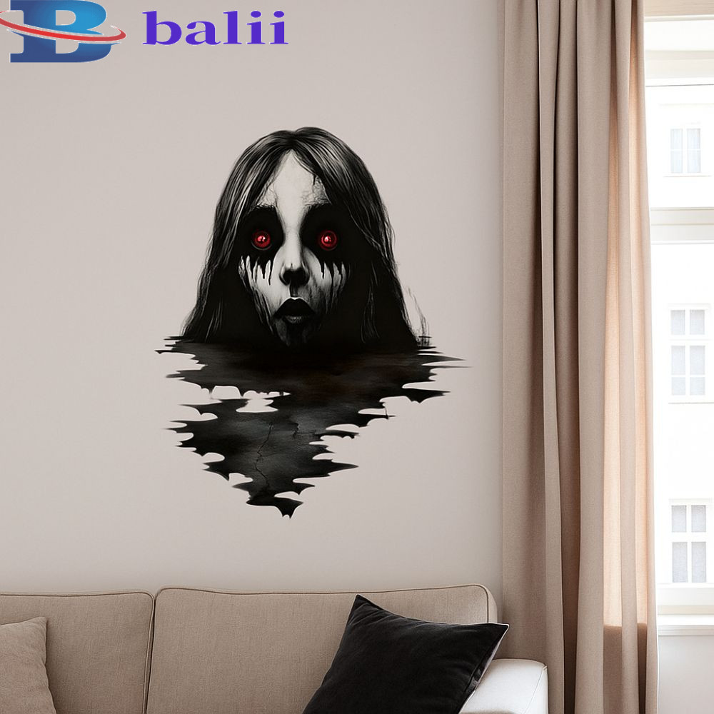 BALII Halloween Wall Decals, Removable Realistic Ghost Stickers, Fun ...