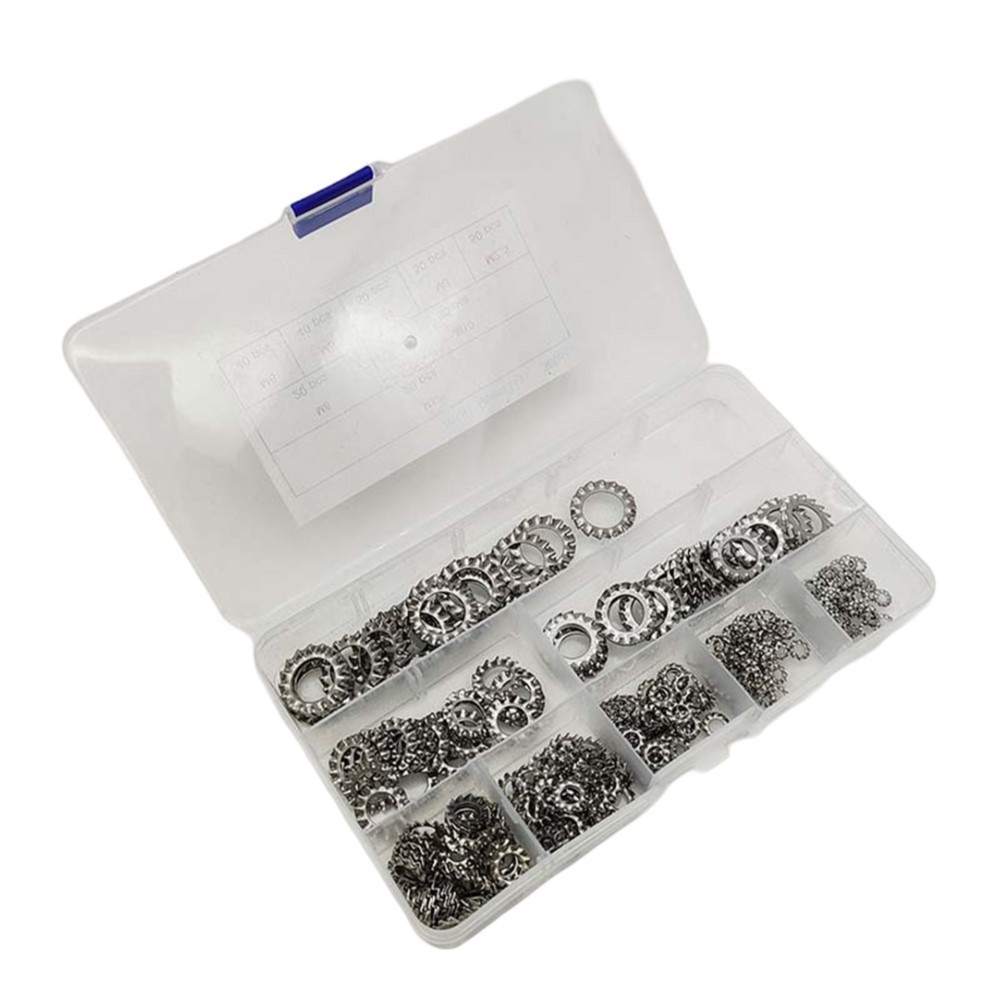 ⭐ Hot selling ⭐ 300pcs 304 stainless steel star lock washers with ...