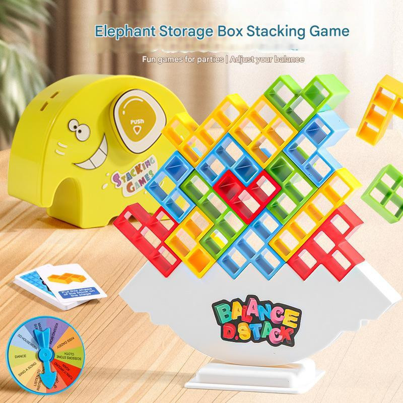 Educational Stacking Blocks Balance Game for Kids Family Learning Fun ...