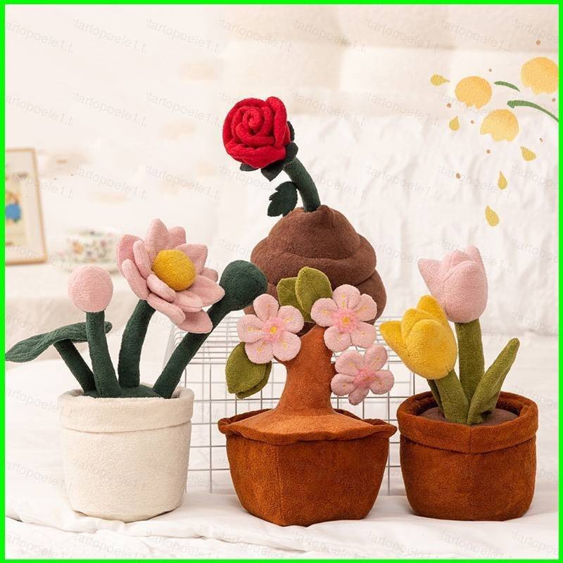 ST1 Interesting plants Plush Dolls Flower potted plant Stuffed Toys ...