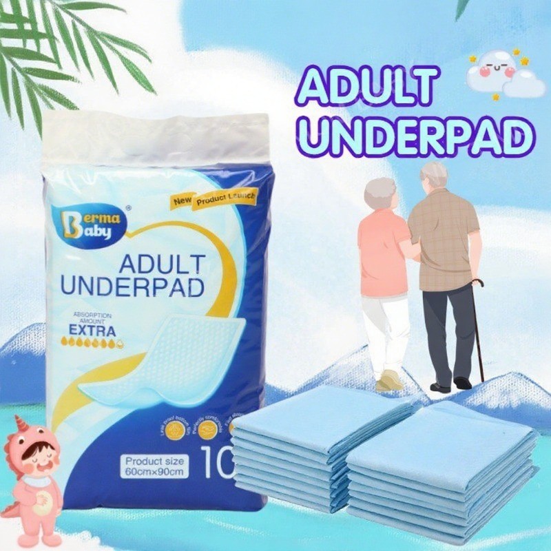 10/20PCS Adult Care Pad Disposable Underpads for Adults Foldable ...