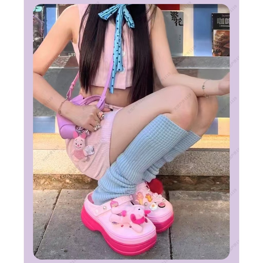 Cross Classic Stacked Cross Clog Woman Stacked Clog Sandals | Shopee ...