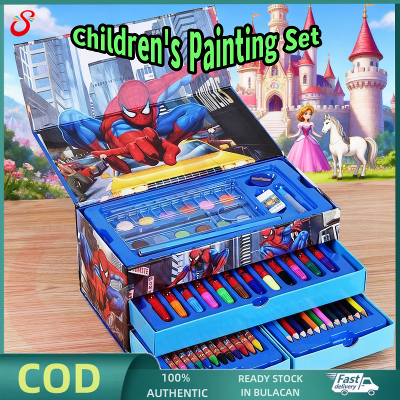High Quality 54Pcs Set Kids Drawing Art Set Cartoon Painting Pen Color ...