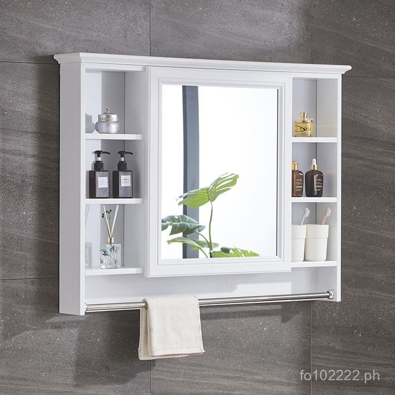 Toilet Washroom Vanity Mirror Wall-Mounted Mirror Cabinet Mirror Box ...