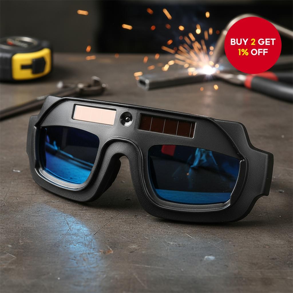 Auto-Dimming Welding Glasses - Anti-Glare Eye Shield Welding Eyewear ...
