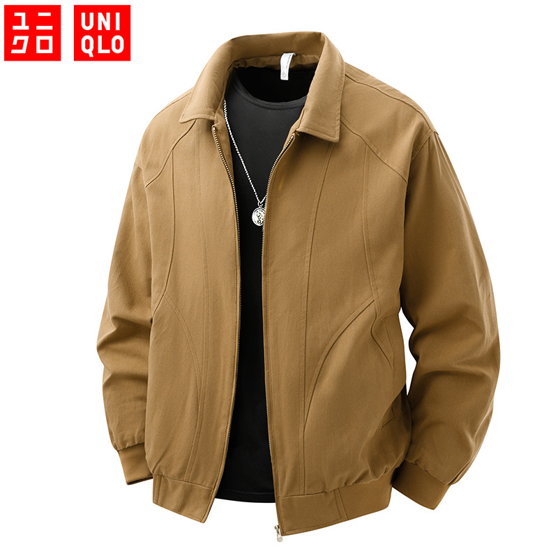 UNIQLO Bomber Jackets Men's Pure Cotton Casual Jacket Loose Breathable ...