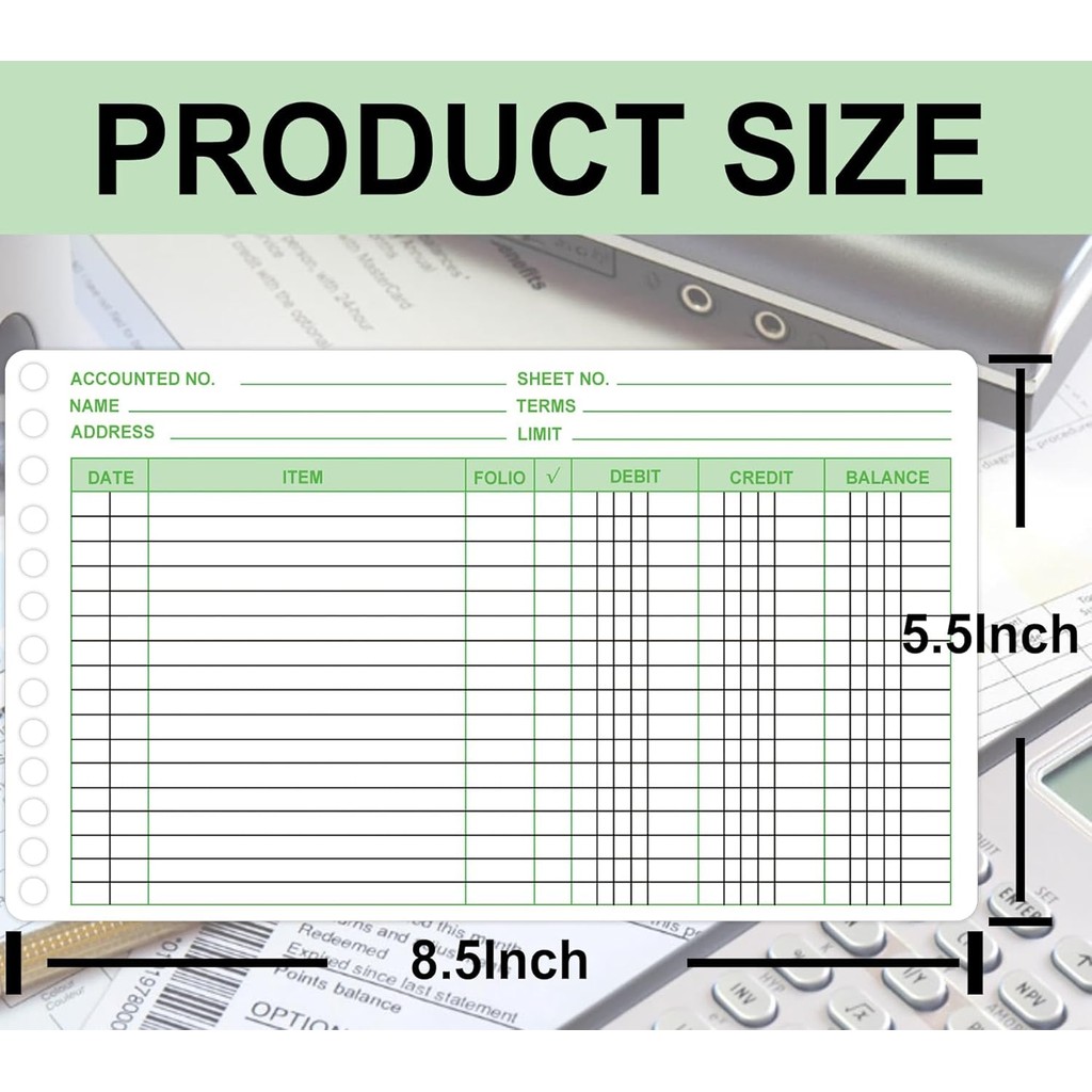 Ledger Sheets Ledger Paper for Bookkeeping Columnar Pad 5.5 x 8.5 Inch ...
