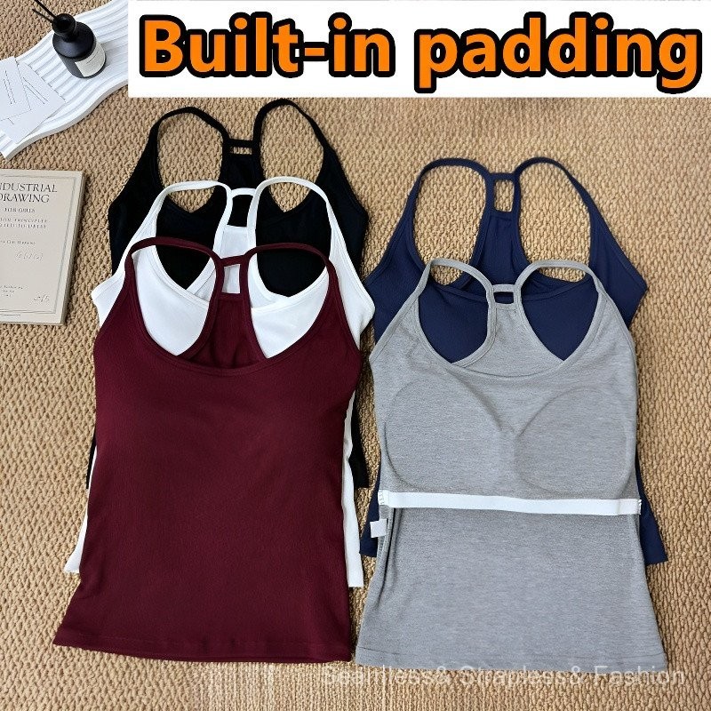 40-62KG Double Lining Top Sleeveless Padded Sando White Top Plus Size ...