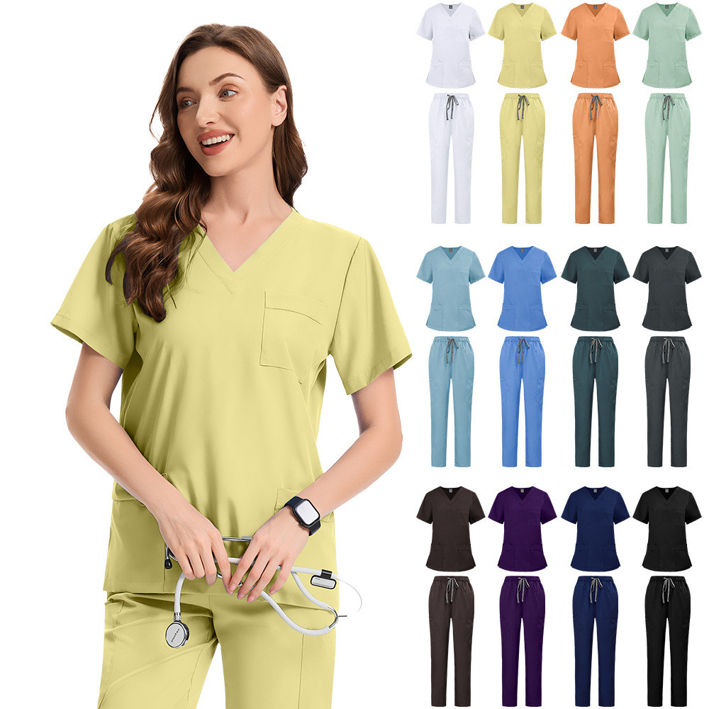 Scrubs Uniforms Sets Wholesale Medical Scrub Stretch Suit Healthcare ...
