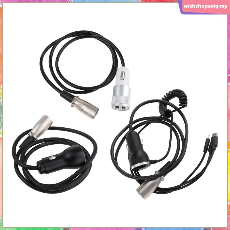 [WishshopeelqMY] XLR 3 Pin to USB Fast Charging Adapter Portable Multi ...