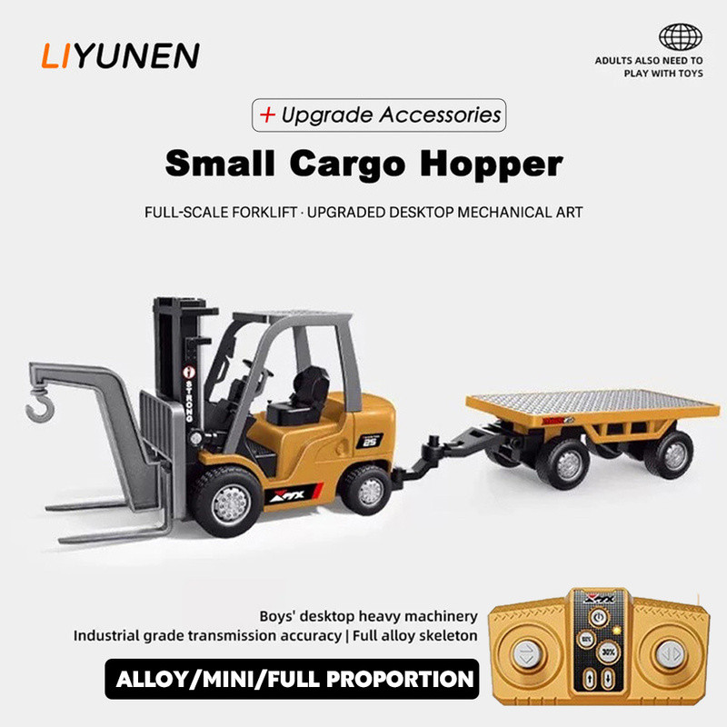 1/64 MINI Alloy RC Forklift Upgrade Cargo Hopper 2.4GHz Remote Control ...