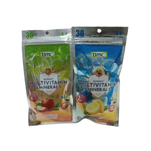TIMO GUMMY MULTIVITAMIN & MINERALS 30G (PACK) | Shopee Philippines