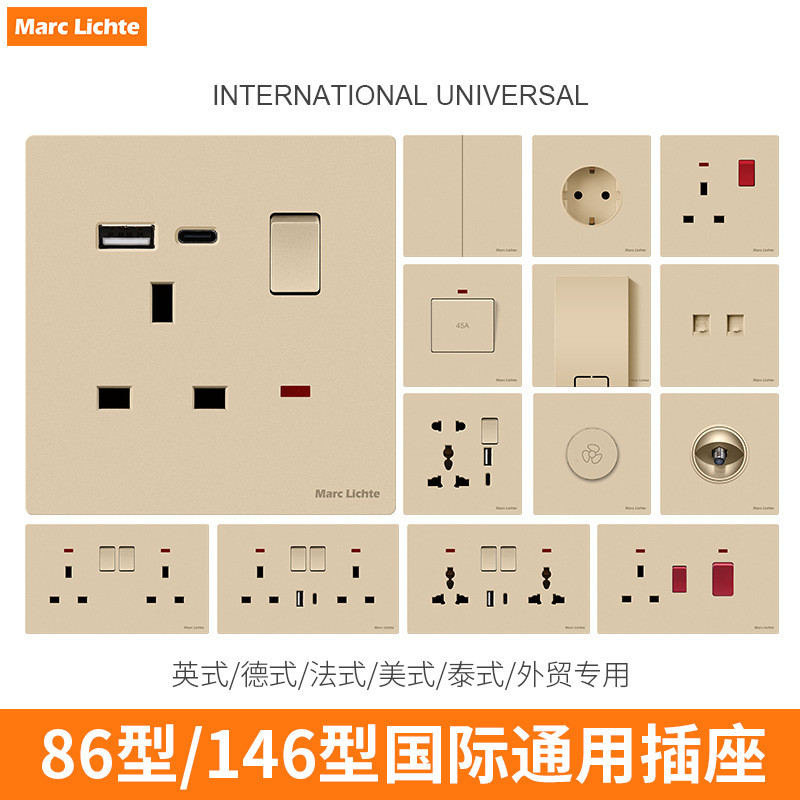 Five-Hole usb Gold British Style 86 Multifunctional Household Hong Kong ...
