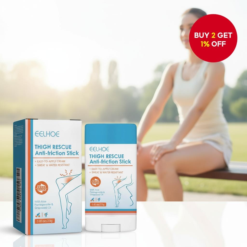 Anti-Chafe Balm Glide Stick for Thighs, Thigh Rescue Cream for Women ...