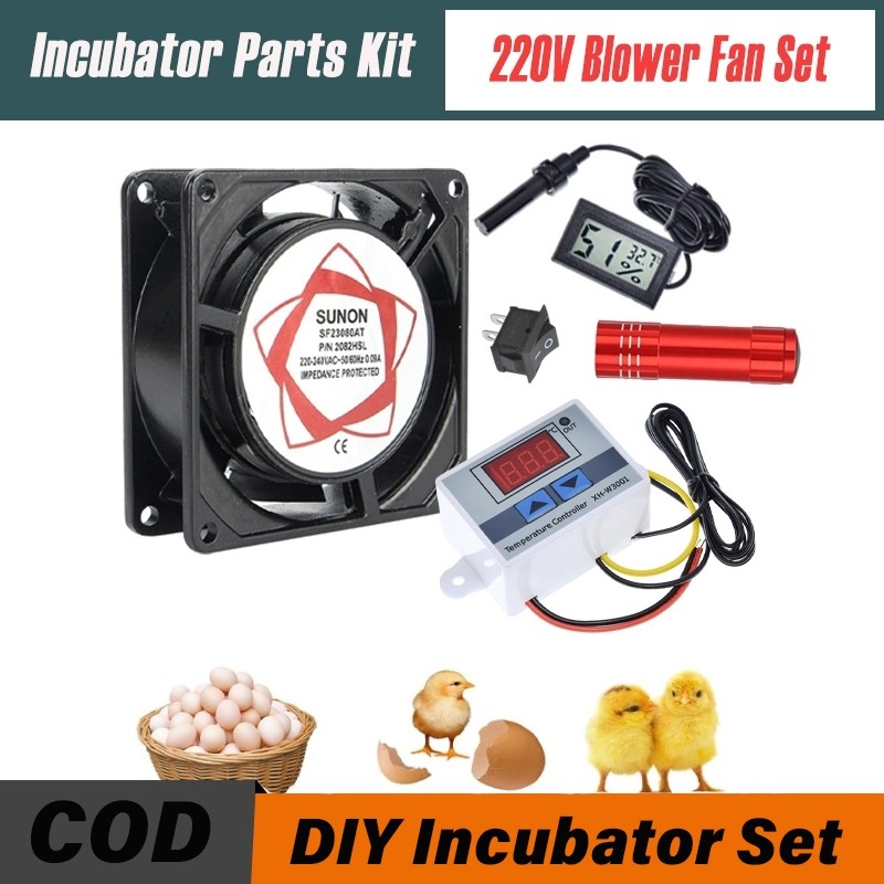 Fully Automatic Egg Incubator Set W3001 Thermostat 220V Metal Blower ...
