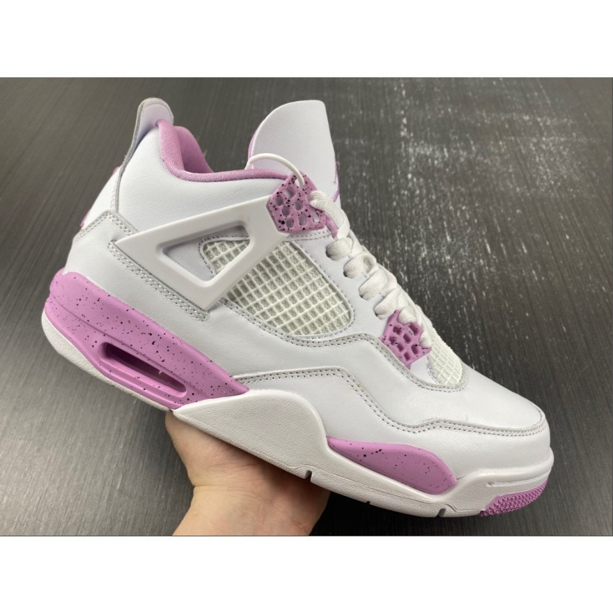 2023 Ready stock Air Jordan 4 Retro White Pink Oreo Unisex Athletic AJ4 ...