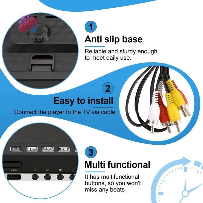 HD 1080p CD/EVD/VCD DVD Player Outputs Home Digital Media Player with ...