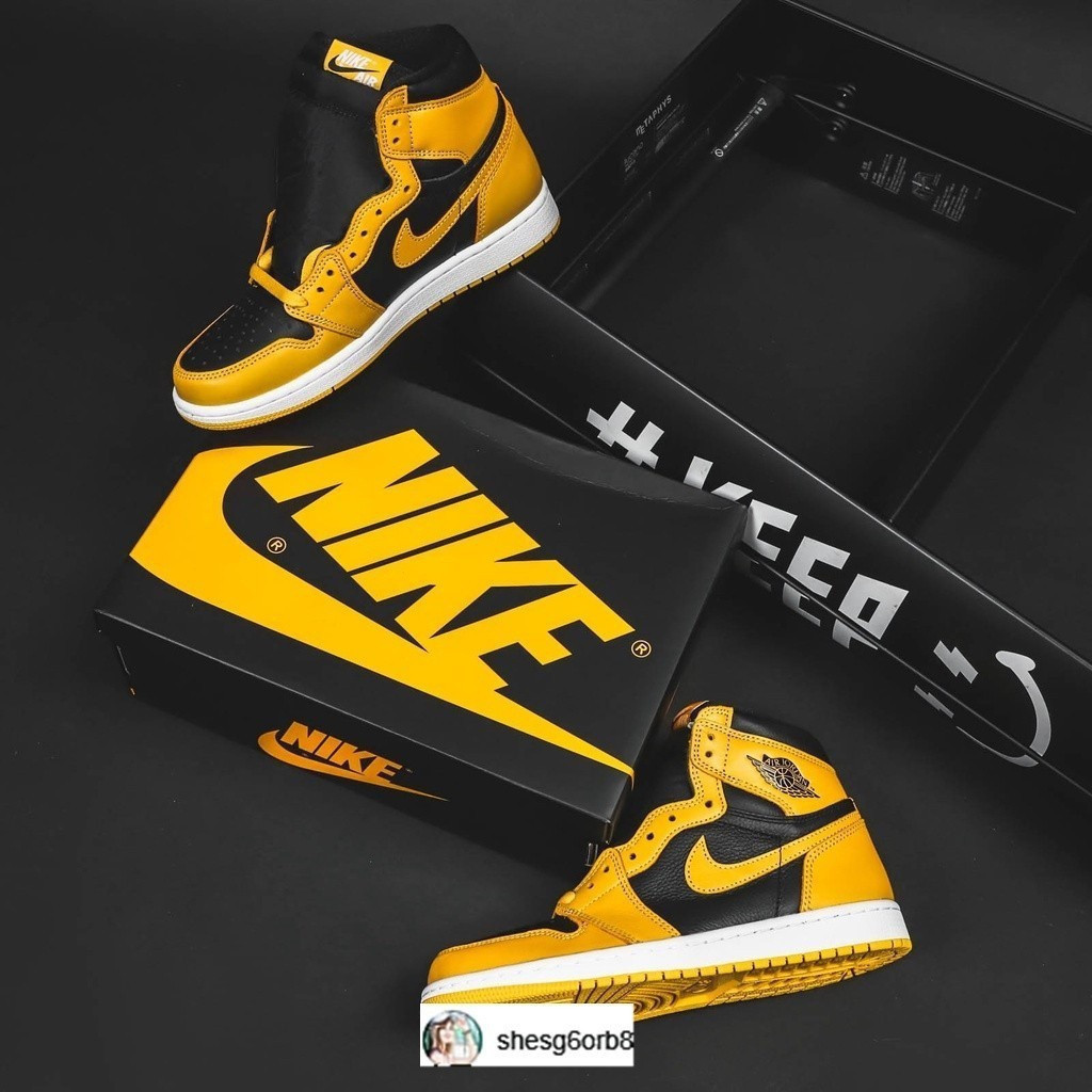 AIR JORDA 1 High Pollen And AJ1 Wudang Yellow Black 555088-701. LMBT ...