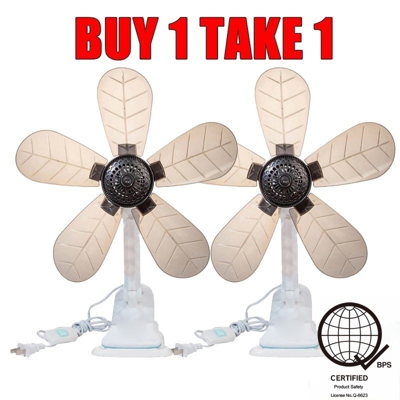 Buy 1 Take 1 Portable Clip Fan Rechargeable 5 Blade Soft Fan 100 Speed ...