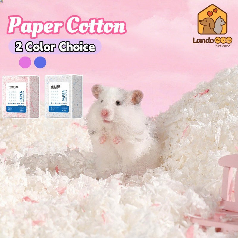 450g Dust-Free Paper Cotton Bedding for Pet Hamsters Absorbent Warm ...