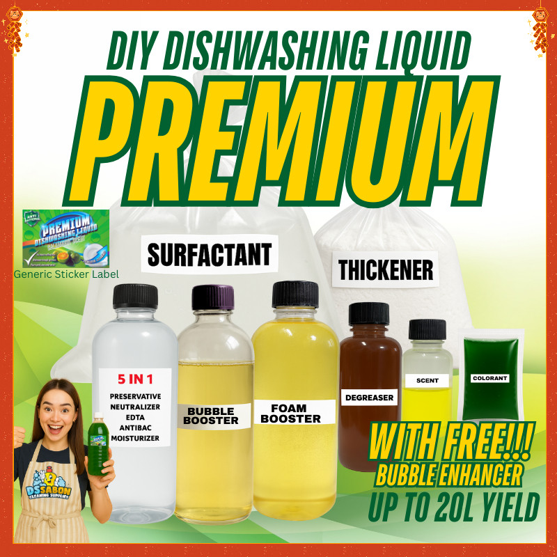 Premium DIY Dishwashing Liquid Kit – 20L Yield | 12 Ingredients + Free ...