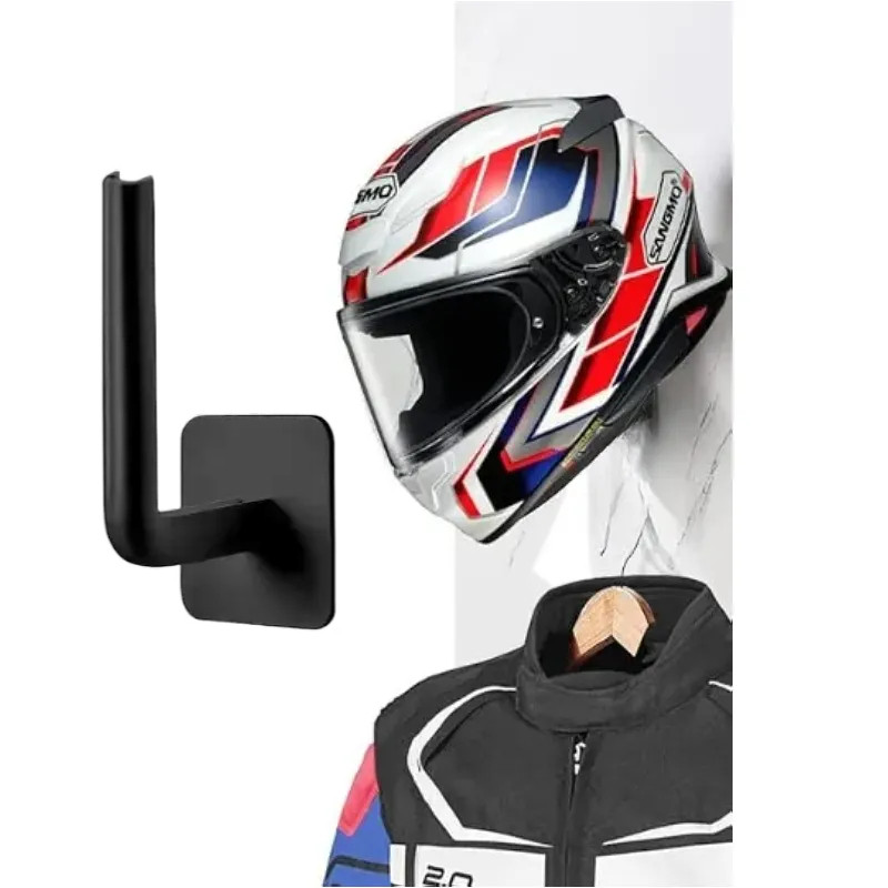Motorcycle Helmet Wall Mount Holder Heavy Duty PE Plastic Universal ...